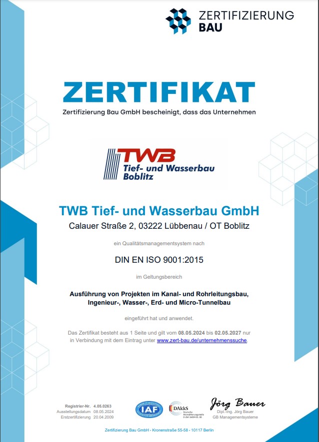 Qualitätsmanagement nach DIN EN ISO 9001 | TWB - Tie...